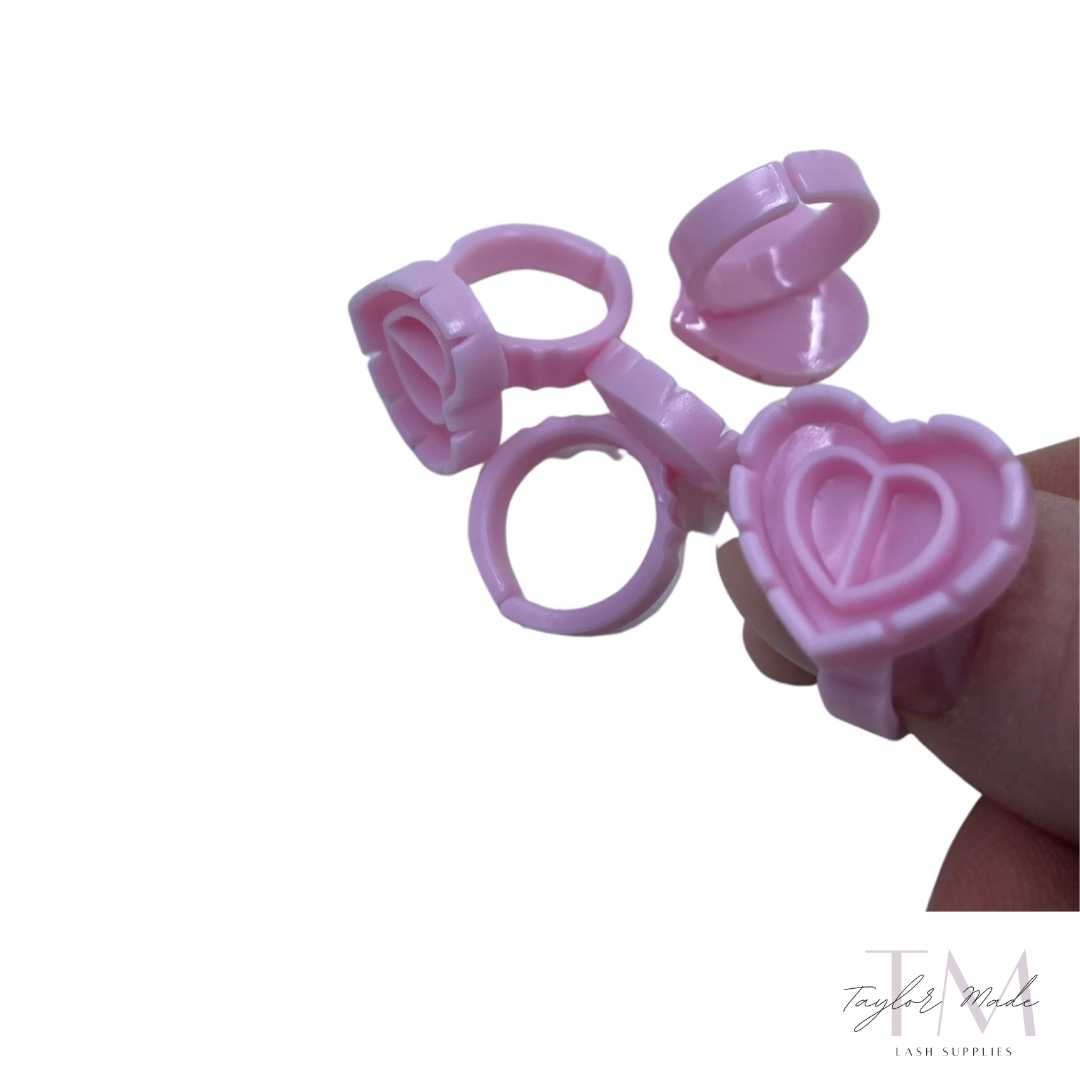 Heart shaped glue rings (100 pack) – taylormadelashsupplies.com.au